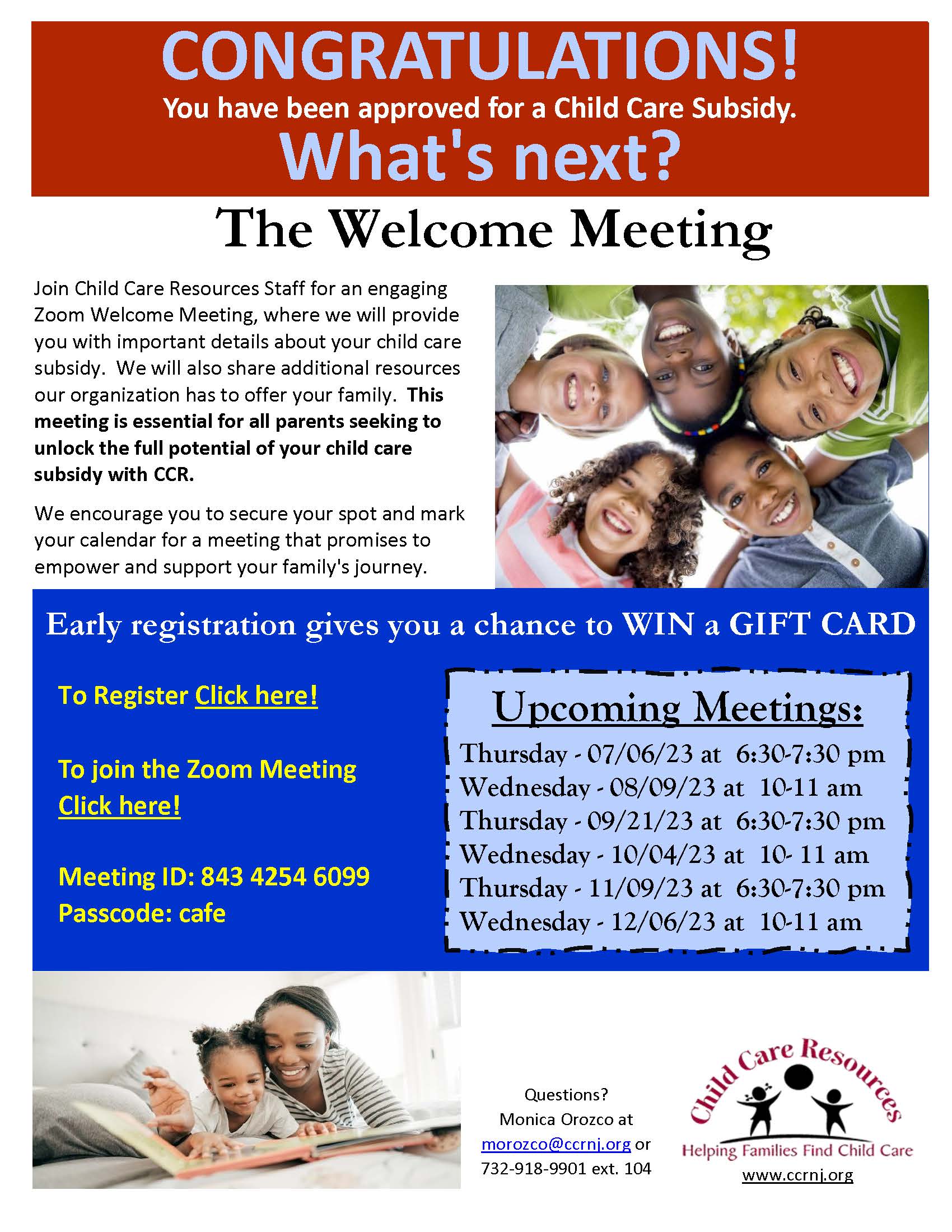 Child Care Resources | Parent Welcome Meetings